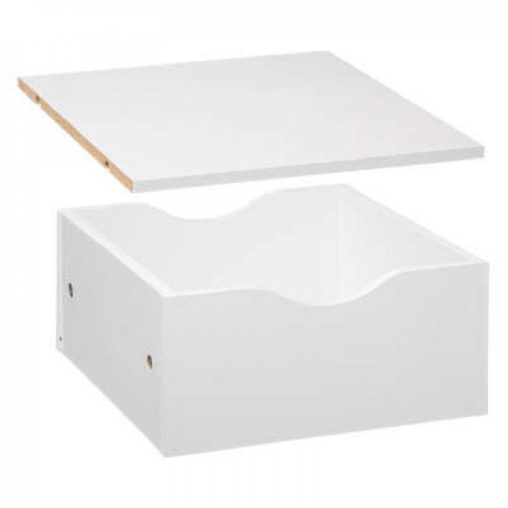 Polica sa fiokom 31x15x31cm drvo bela- jja-sistemske
