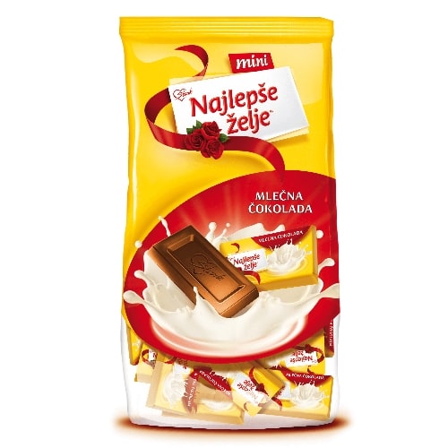 Najlepše želje mlečne mini čokoladice 150g