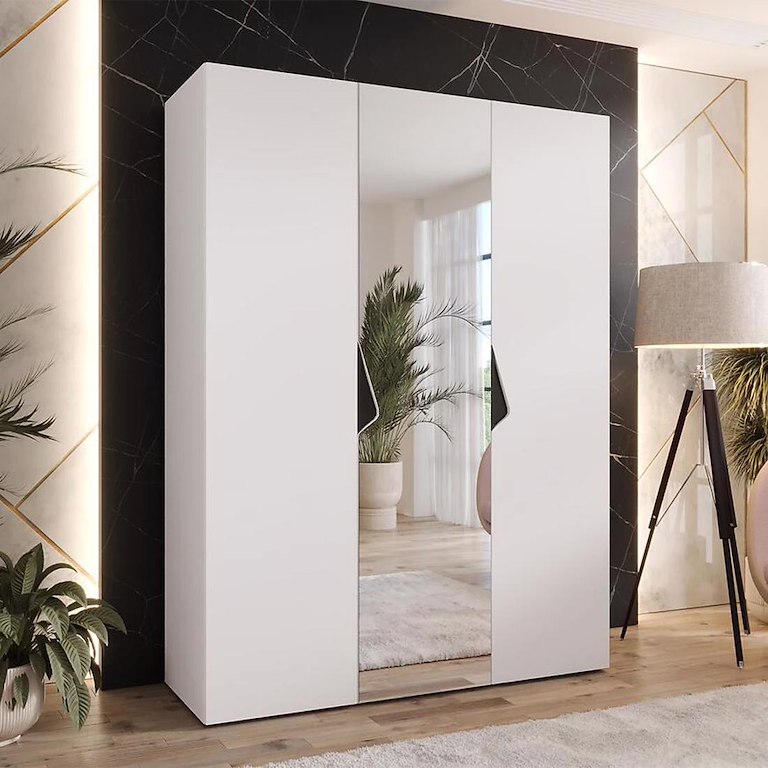 Sandi ormar 150x50x202 cm bela/crna