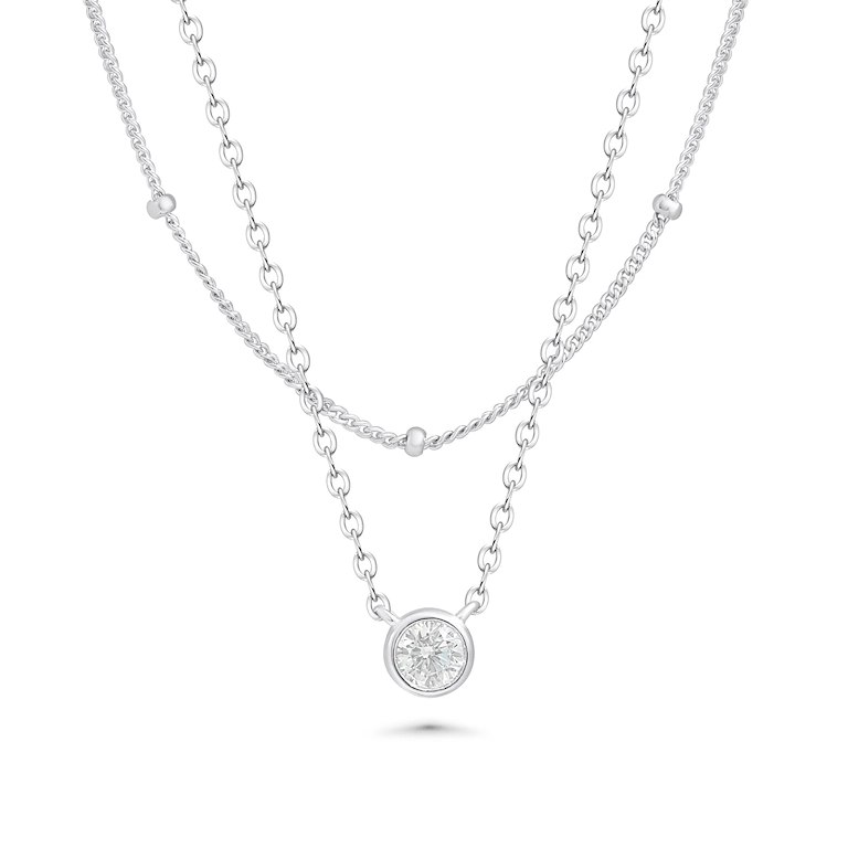 SREBRNA OGRLICA DOUBLE ELEGANCE