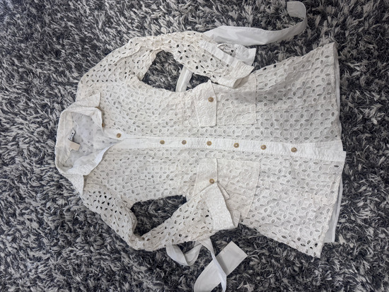 Zara kosulja/haljina od pamucne cipke