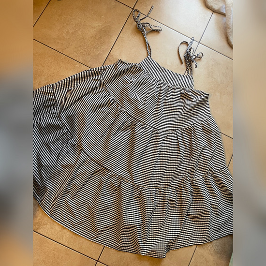 Letnja haljina EUR 38 - crno bela karirana
