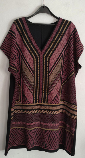 Oversize Haljina-Tunika 3XL/4XL (Reljefna Štampa)