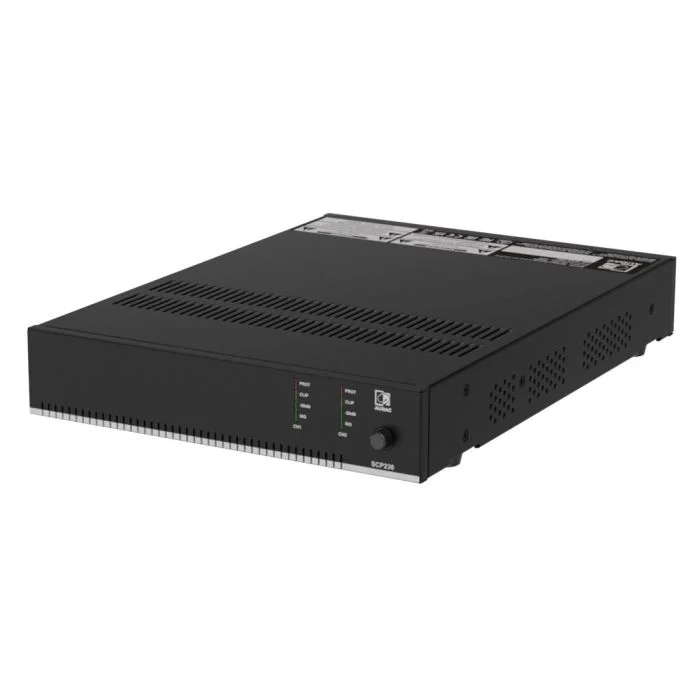 Audac SCP230 - Kompaktno dvojno pojačalo 2×300W, 600W @ 70/100V