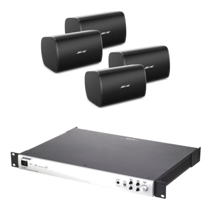 BOSE DesignMax komplet ozvučenja: 4× zidni zvučnik DM6SE, integrisano pojačalo IZA 2120-HZ