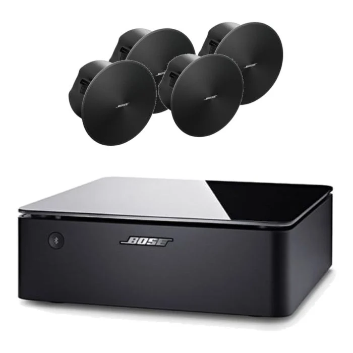 BOSE DesignMax komplet ozvučenja: 4× ugradni plafonski zvučnik DM5C, mrežno pojačalo BOSE-MA