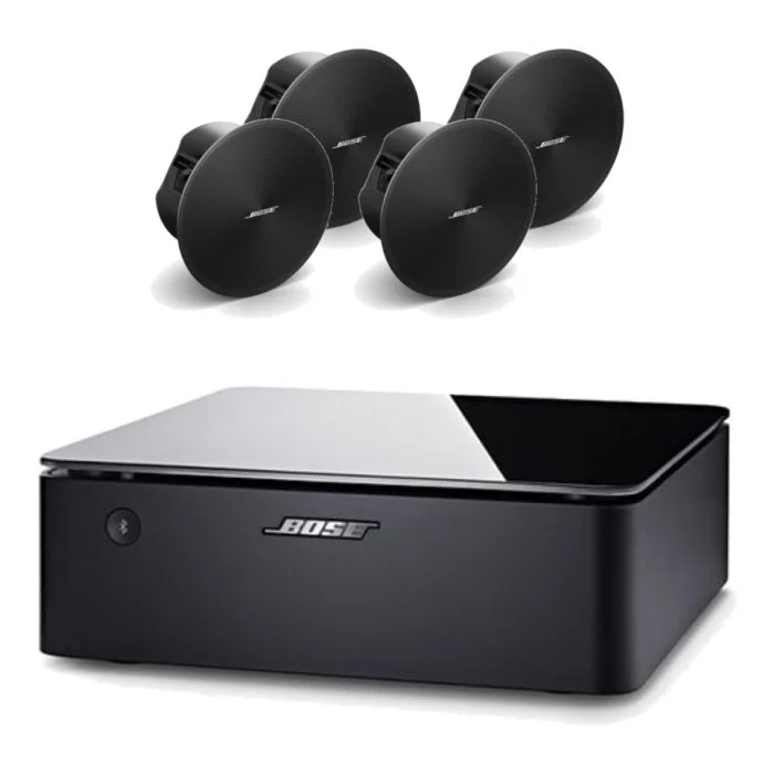 BOSE DesignMax komplet ozvučenja: 4× ugradni plafonski zvučnik DM3C, mrežno pojačalo BOSE-MA
