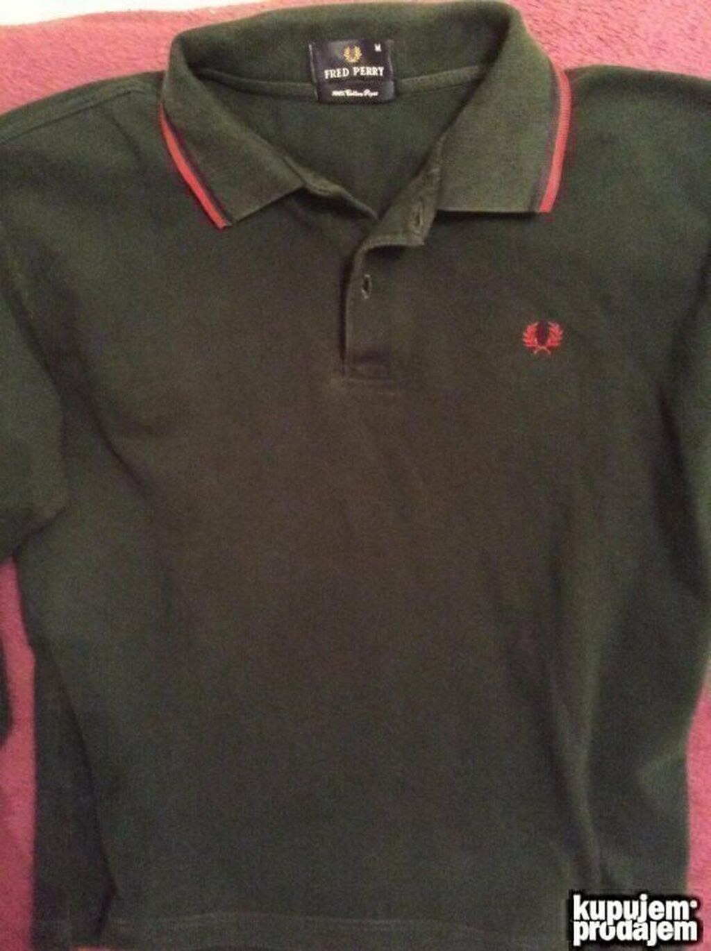 Original Fred Perry duks M - L 100% cotton Ramena oko 50cm rukav