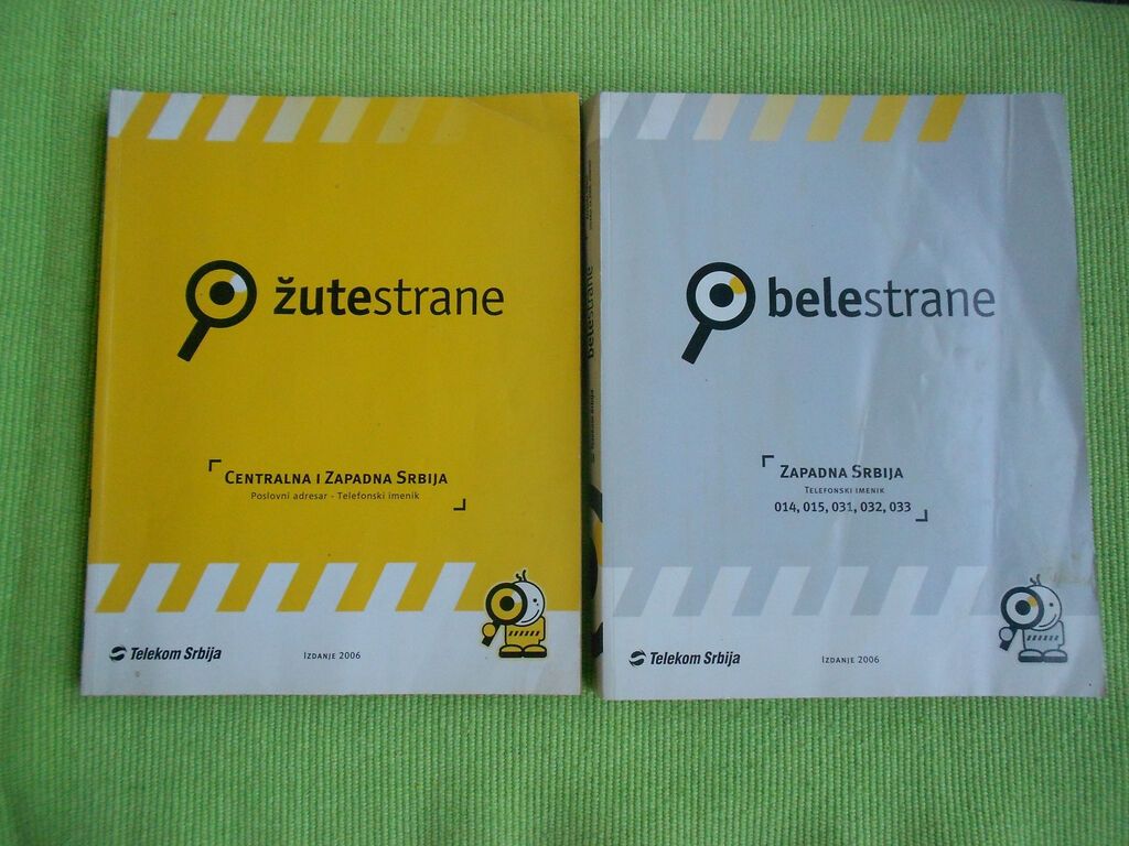Žute i Bele strane centralne i Zapadne Srbije. Kao nove. Šaljemo