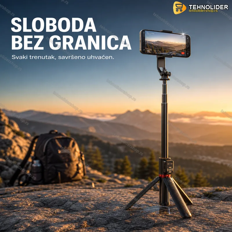 Gimbal selfi štap P325 sa Bluetooth daljinskim za telefon
