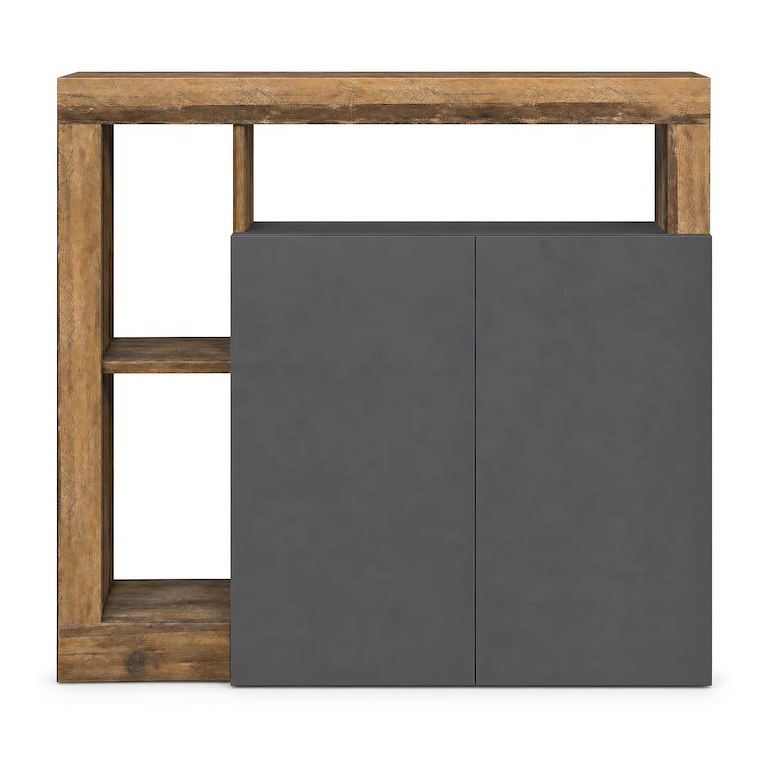 KOMODA 108/93/42 cm antracit, stari hrast