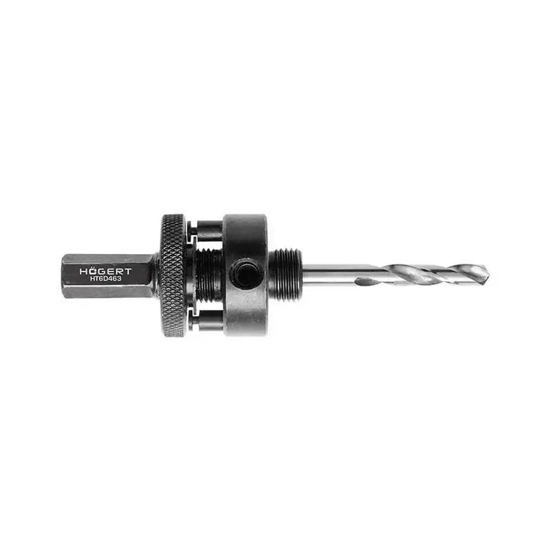 HÖGERT Držač sa burgijom za bimetalne krune 32–152 mm — prihvat HEX 7/16″
