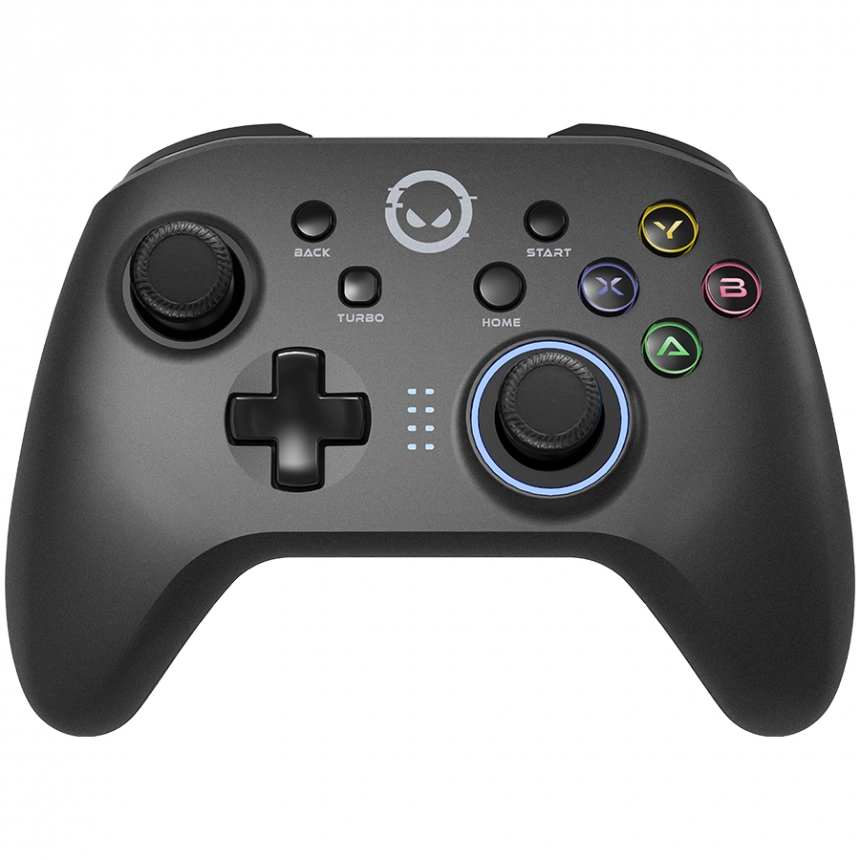 LORGAR TRIX-510, Gaming controller, Black, BT5.0 Controller with built-in 600mah battery, 1M Type-C charging cable ,6 axis motion sensor support nintendo switch ,android,PC, IOS13, PS3, normal siz...