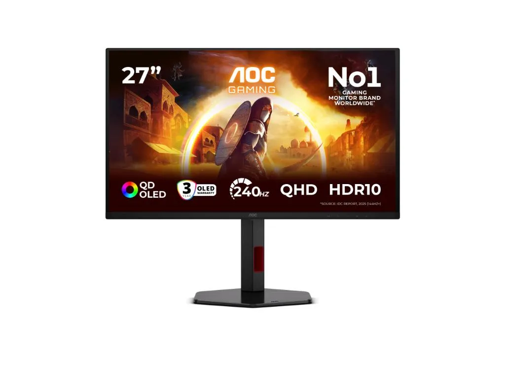 Monitor AOC Q27G4ZDR 26.5"/OLED/2560x1440/240Hz/0.03ms/HDMIX2,DP,USBx2/G-sync/VESA/crna