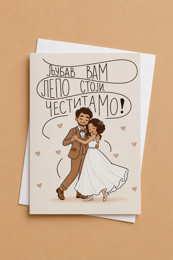 ČESTITKA LJUBAV VAM LEPO STOJI