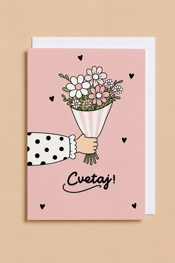 ČESTITKA CVETAJ