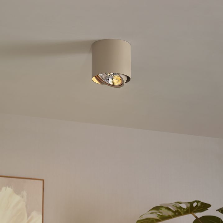 Moderan podesiv plafonski reflektor taupe GU10 AR111 - Impact