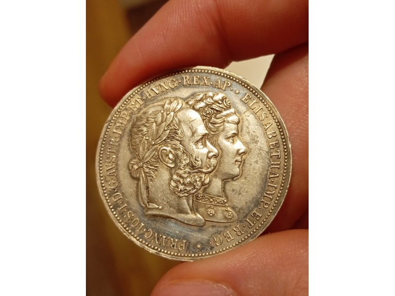 2 gulden 1879g. Srebro 24,7g.