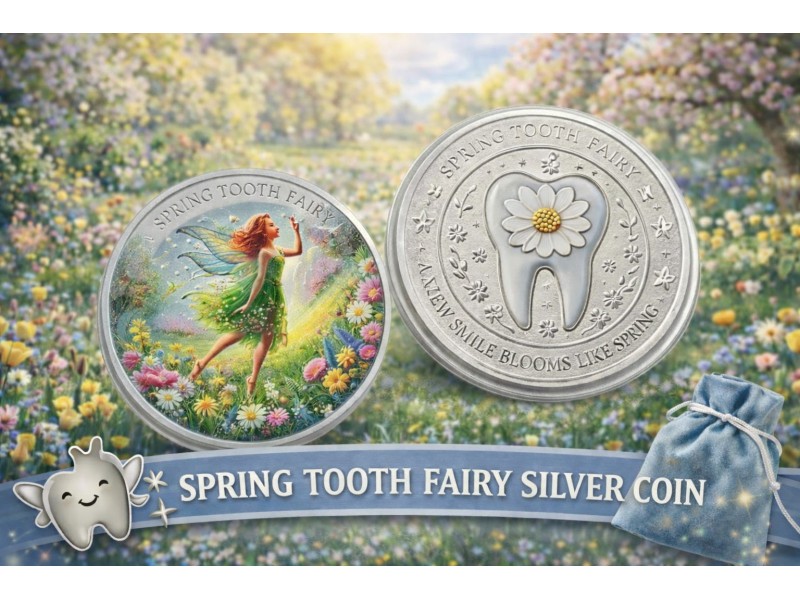 Zubic Vila novcic Silver Tooth Fairy Spring NOVO