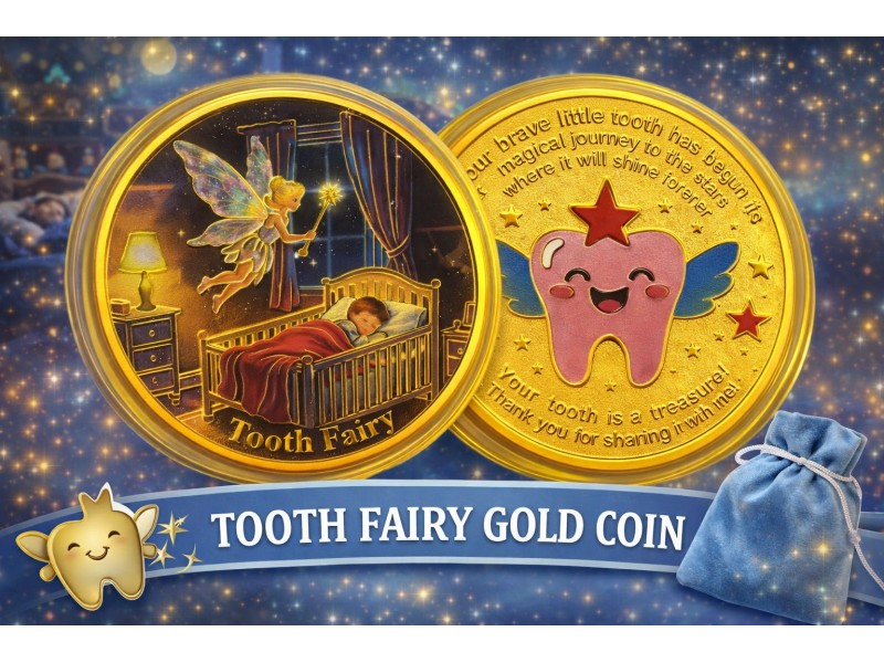 Zubic Vila Gold novcic Tooth Fairy NOVO