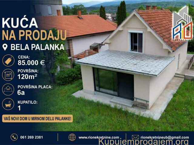 NA PRODAJU!  Useljiva kuća u mirnom delu Bele Palanke