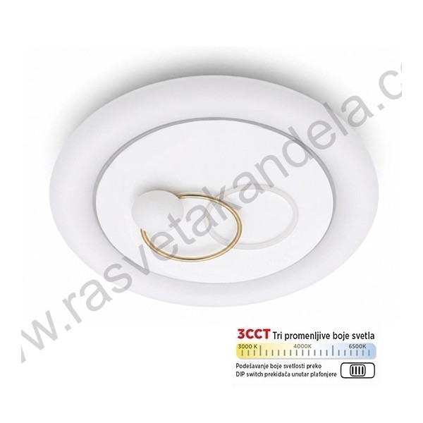 LED plafonjera M205550 CCT 40W 3000/4000/6500K bela