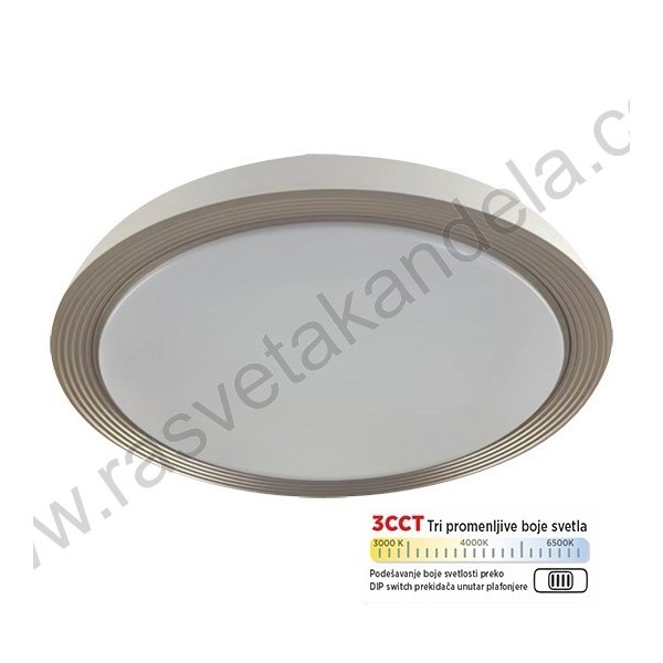LED plafonjera M205528 CCT 15W 3000/4000/6500K belo-krem