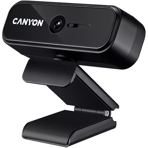 Canyon C2N 1080P full HD 2.0 Mega fixed focus webcam with USB2.0 connector, 360 degree rotary view scope, built in MIC,Resolution 1920*1080, viewing angle 88°, Black | CNE-HWC2N