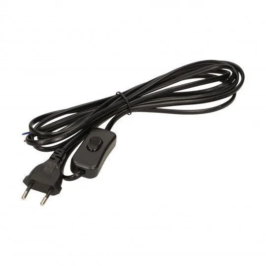 PRIKLJUCAK CRNI KABEL SA PREKIDACEM I UTICNICOM ORNO OR-AE-1394/B 31336