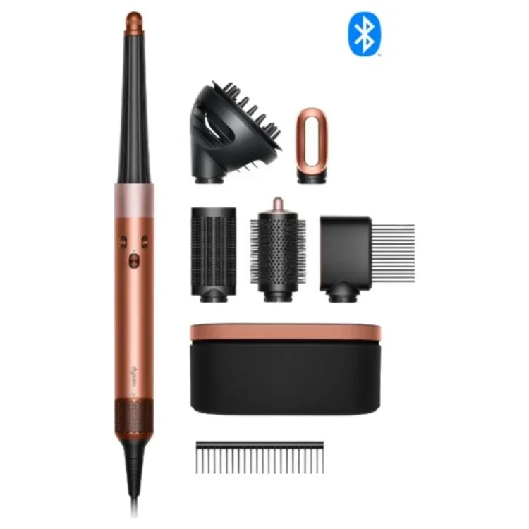 DYSON Airwrap i.d 142899 Amber Silk Pink Champagne Curly Coily Stajler