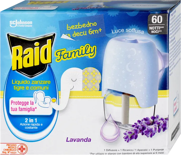 RAID električni aparat protiv komaraca lavanda 36ml