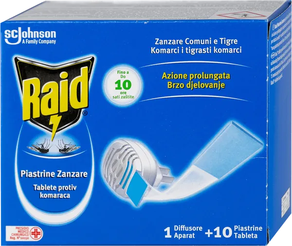 RAID električni aparat sa tabletama protiv insekata 1kom