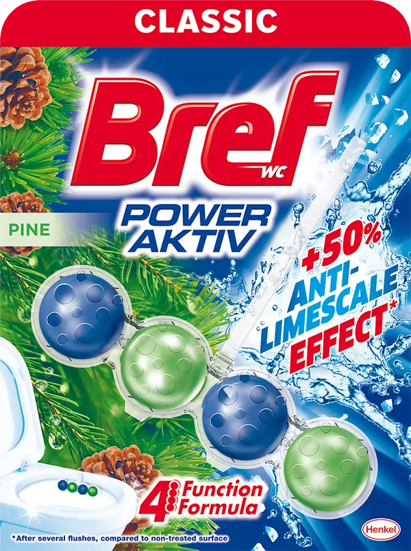 WC osveživač BREF Power Aktiv Pine 4 funkcije 51g