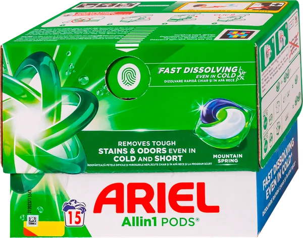 Tablete za pranje veša ARIEL PODS Mountain spring 15kom