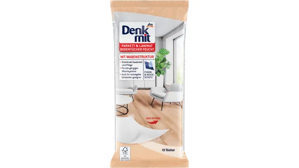 Vlažne maramice za parket i laminat DENKMIT 15kom