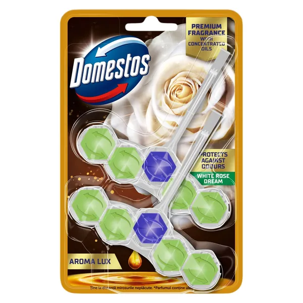 WC osveživač DOMESTOS white rose & tea 2x55g