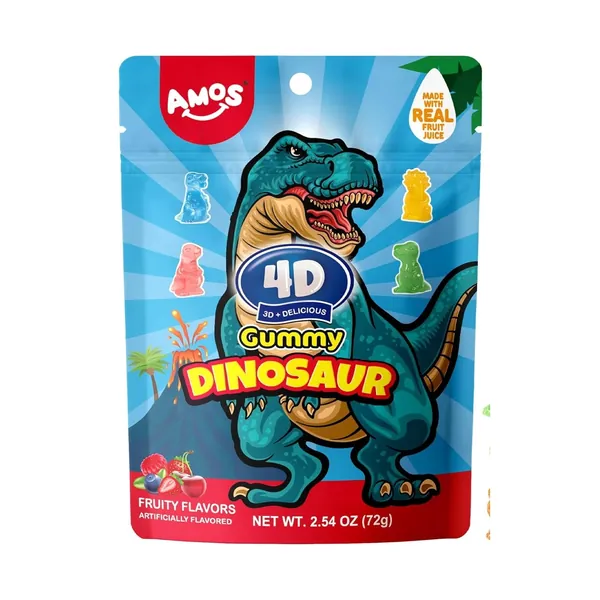 Gumene bombone AMOS 4D dinosaur 72g