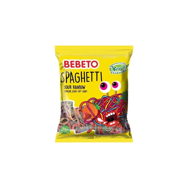 Gumene bombone BEBETO spaghetti rainbow 80g