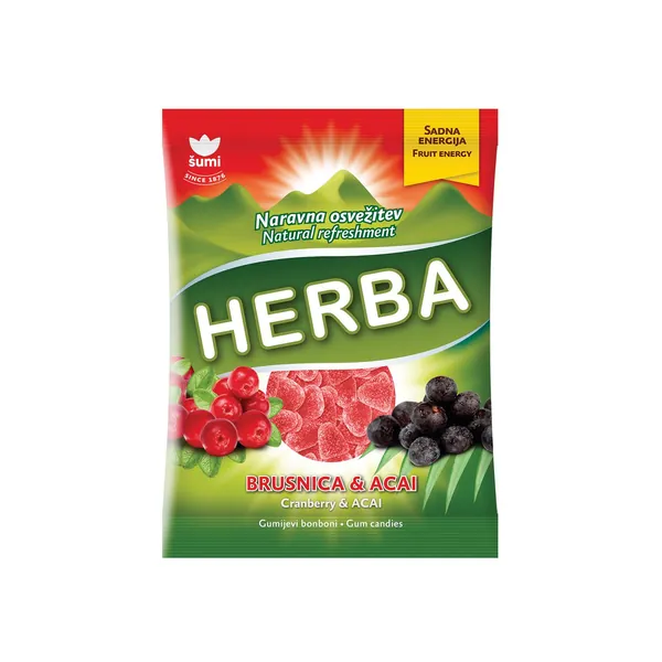 Gumene bombone HERBA brusnica acai 90g