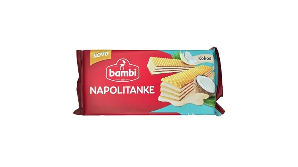 Napolitanke BAMBI kokos 185g