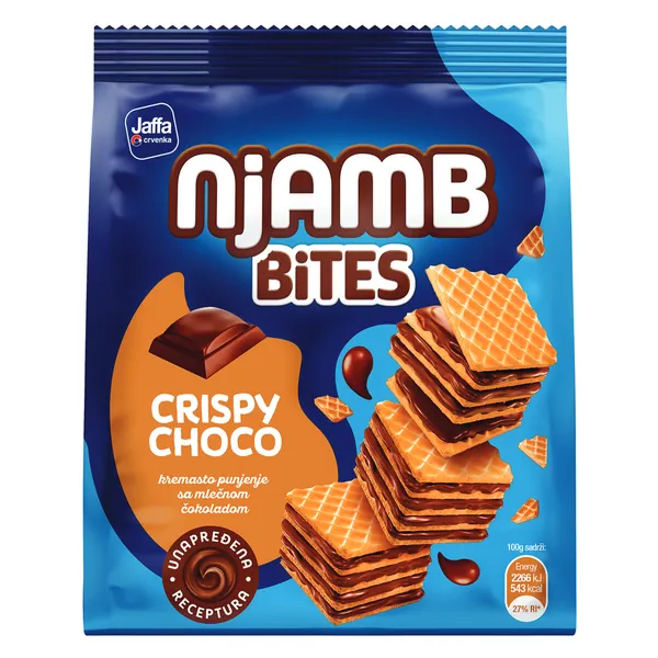 Napolitanke JAFFA Njamb bites crispy choco 150g