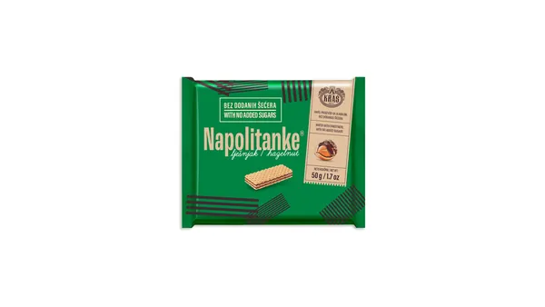 Napolitanke KRAŠ Hazelnut bez šećera 50g