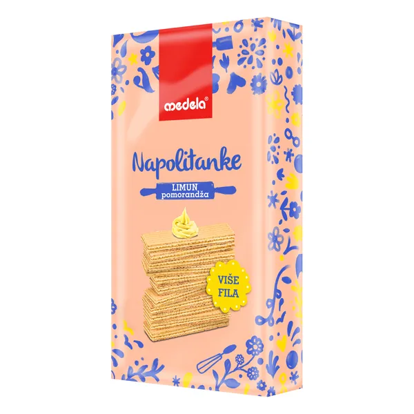 Napolitanke MEDELA limun pomorandža 400g