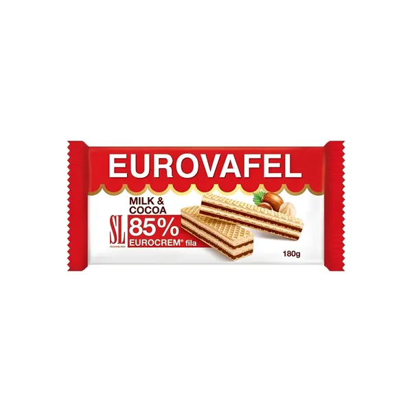 Napolitanke SWISSLION Eurovafel 85% Eurokrem fila 180g