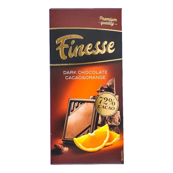 Čokolada FINESSE crna pomorandža 100g