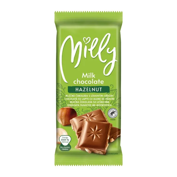 Čokolada MILLY sa celim lešnicima 100g