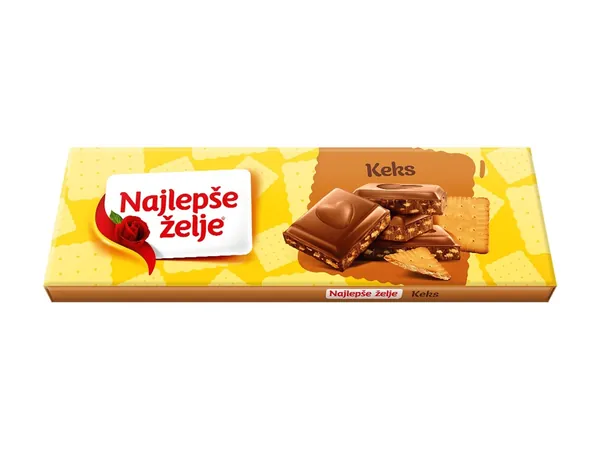 Čokolada NAJLEPŠE ŽELJE sa keksom 250g
