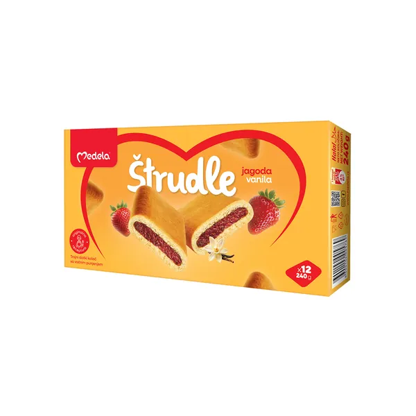 Štrudle MEDELA jagoda i vanila 240g