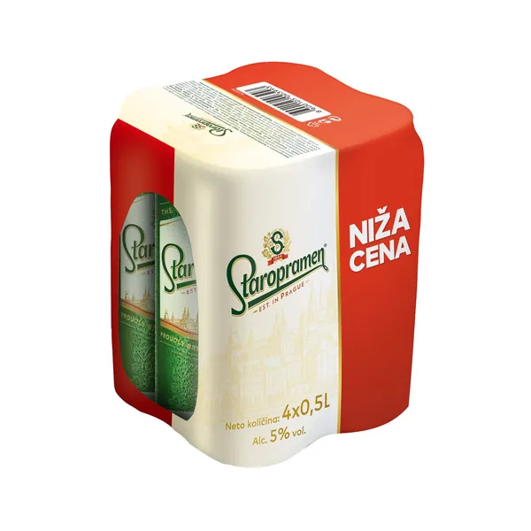 Svetlo pivo STAROPRAMEN 4x0,5L