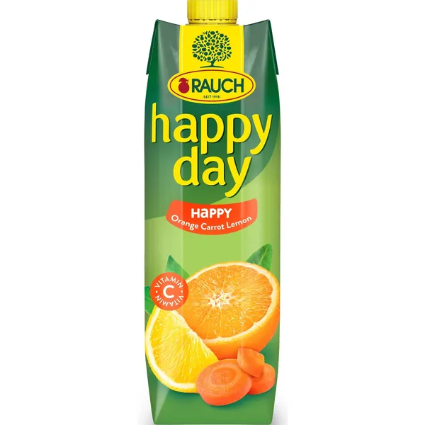 Negazirani sok HAPPY DAY Family pomorandža šargarepa limun 1l